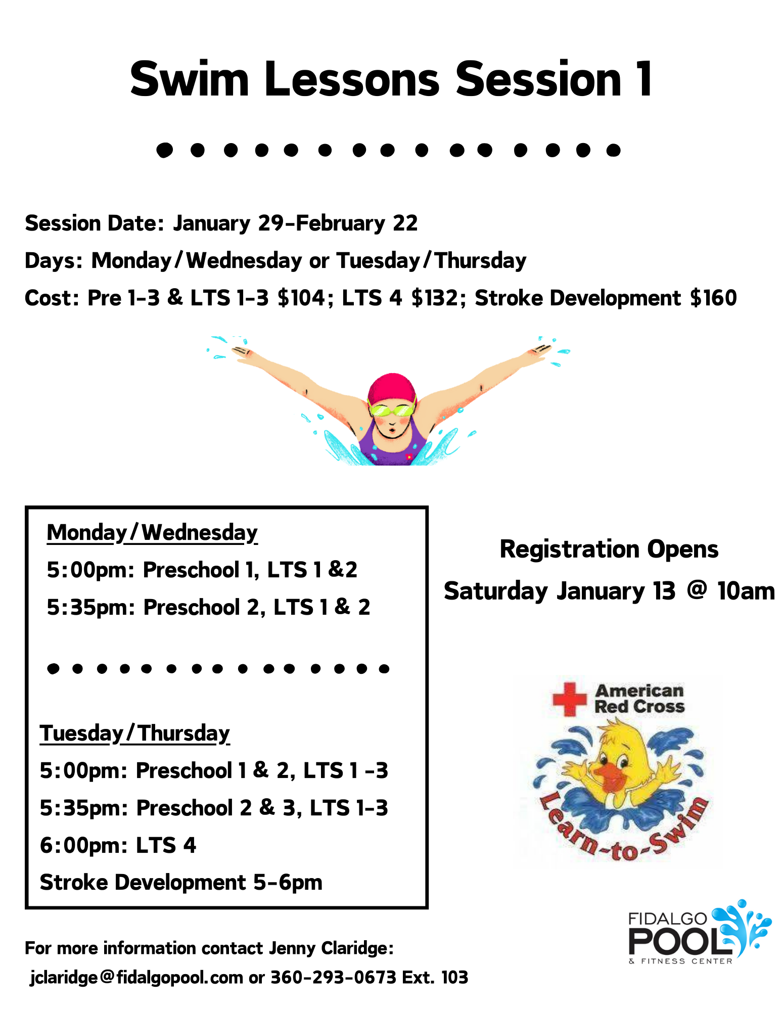 Swim Lessons - Fidalgo Pool & Fitness Center, Anacortes Washington