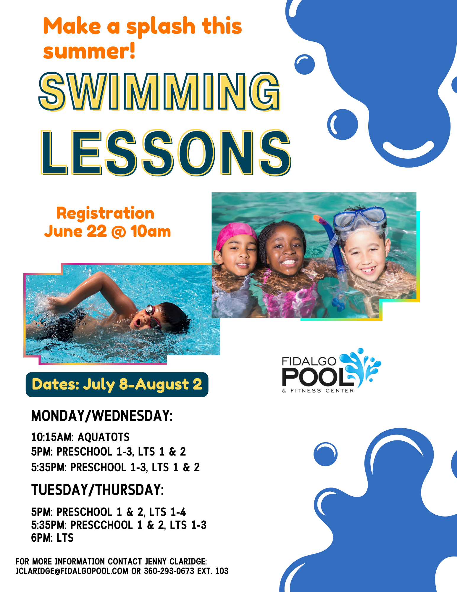Swim Lessons - Fidalgo Pool & Fitness Center, Anacortes Washington