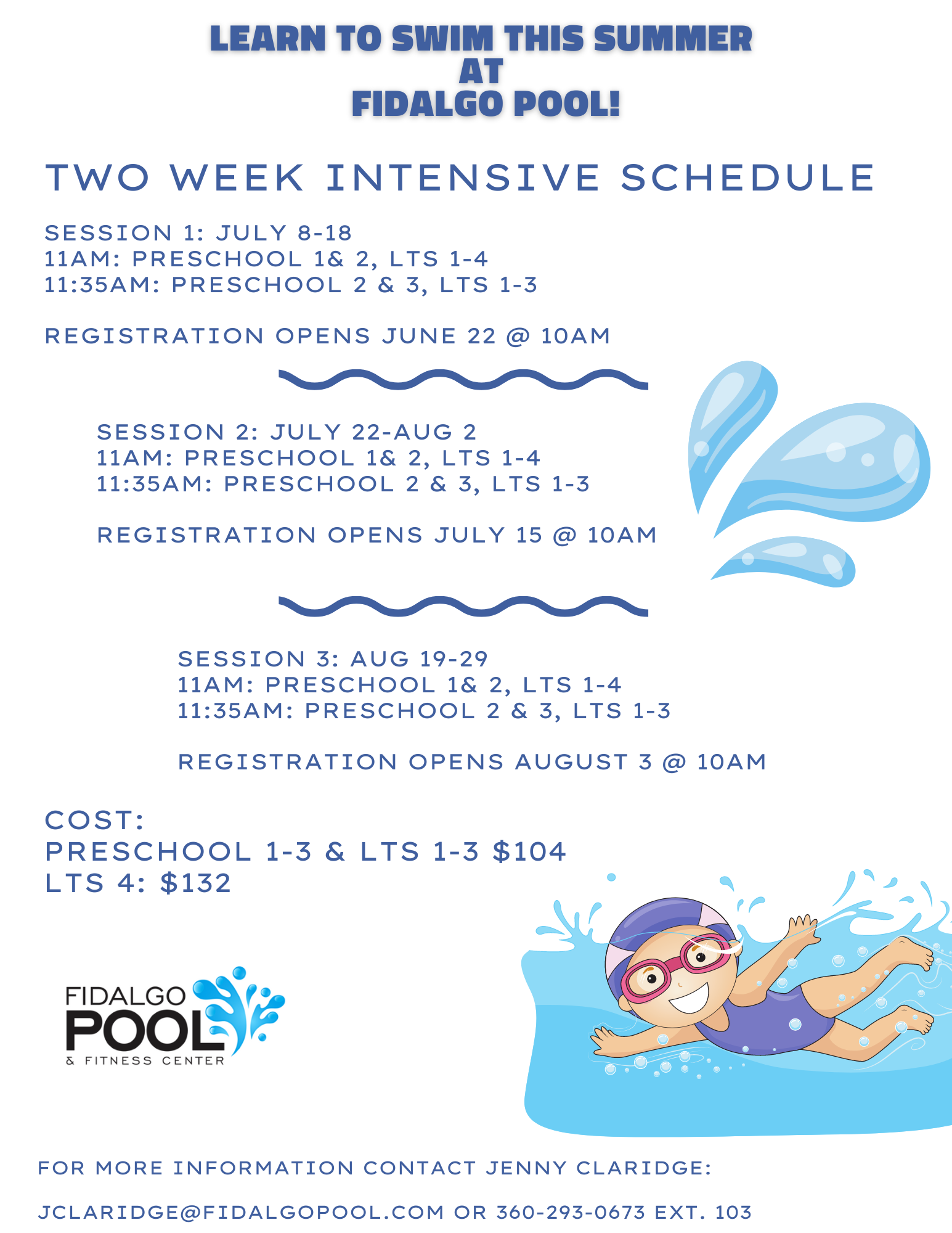 Swim Lessons - Fidalgo Pool & Fitness Center, Anacortes Washington