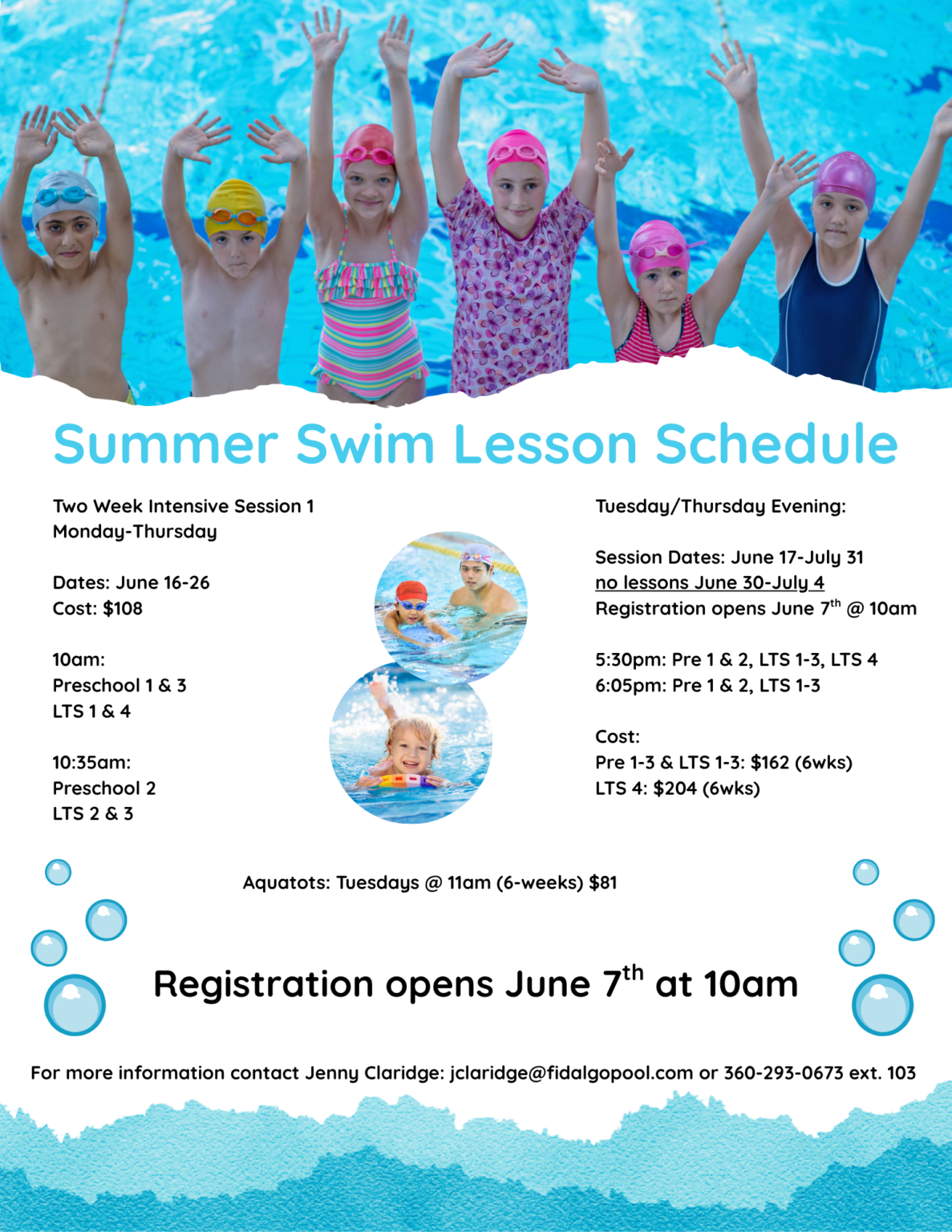 Swim Lessons - Fidalgo Pool & Fitness Center, Anacortes Washington
